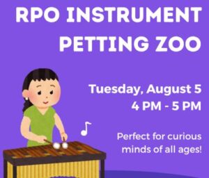 NEXT TUESDAY (8/5/25) - RPO Instrument Petting Zoo - Irondequoit Public ...